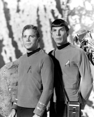 Star Trek TV William Shatner Leonard Nimoy on planet surface 8x10 real ...