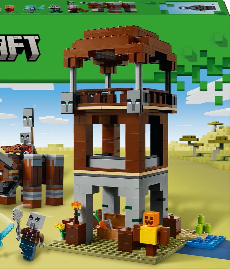 LEGO Minecraft 21278 The Pillager Outpost and Ravager 665 pcs Toy ...
