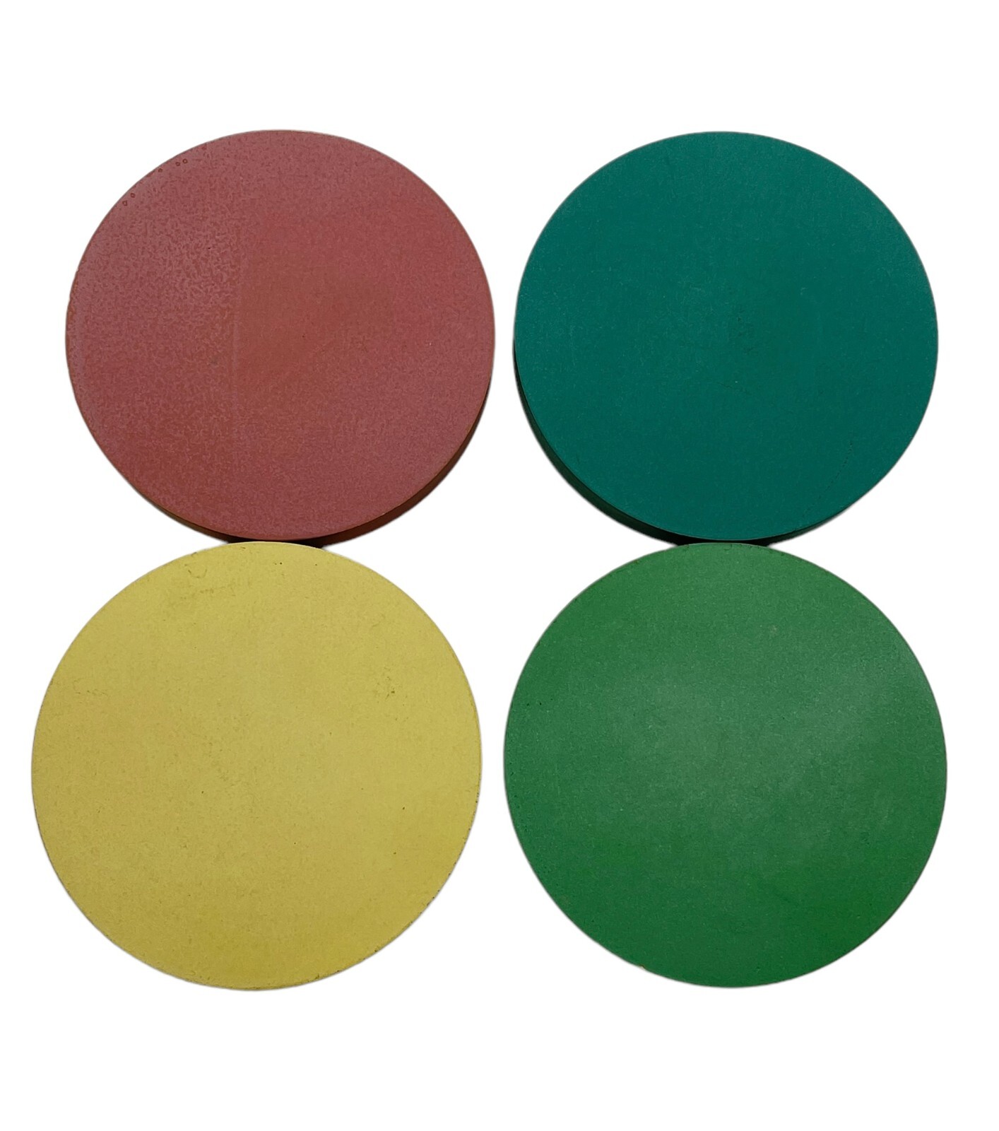 Vtg Fiestaware Coaster Set Lot of 4 Green Pink Yellow Blue Stoneware ...