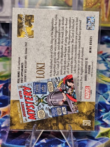 2024 Marvel Masterpieces Platinum '92 Loki Mini Box Foil Parallel #50 | eBay