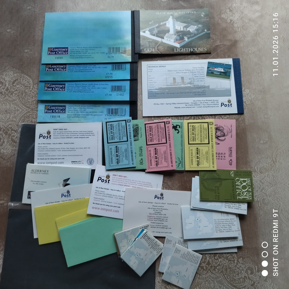 Collection of 35 Isle of Man stamp books. Mint (MNH) Condition. Good ...