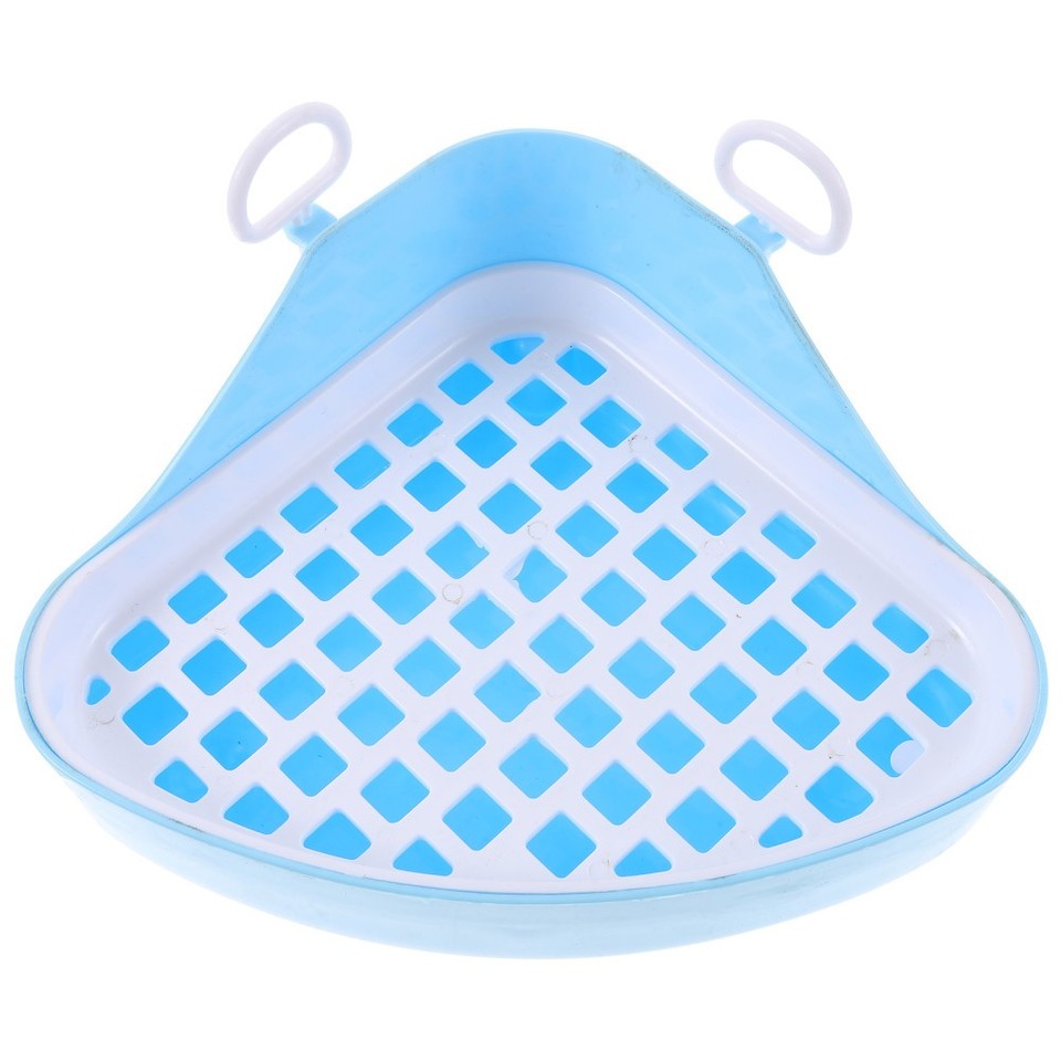 Triangle Shaped Plastic Litter Box Pet Toilet Tray for Small Animals ...
