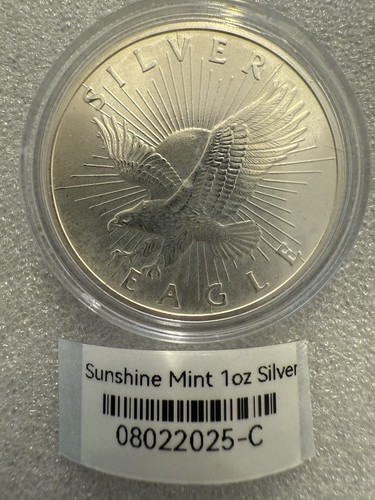 Silver 1 Oz .999 Fine Silver Round Sunshine Minting Silver Eagle Lot ...