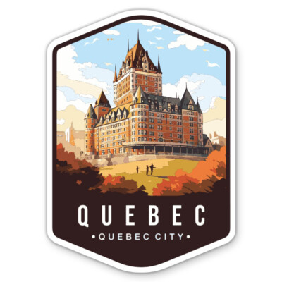 Quebec Canada Quebec City Badge Travel Vinyl Sticker - for Phone Car ...