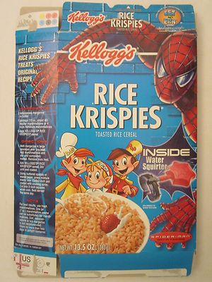Kelloggs Cereal Box 2002 Rice Krispies 13.5 oz SPIDER-MAN | eBay