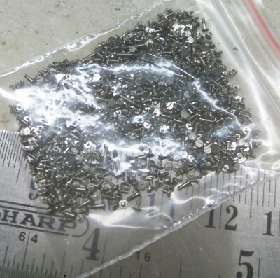 LOT OF 1000pc NOS MIX size USED Watch Movement Screws For Parts ...