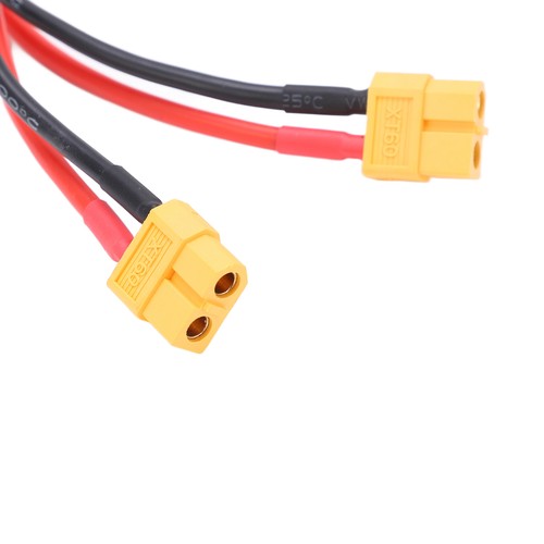 XT60 Parallel Battery Connector Cable Y Splitter 1 Male To 2 Female ...