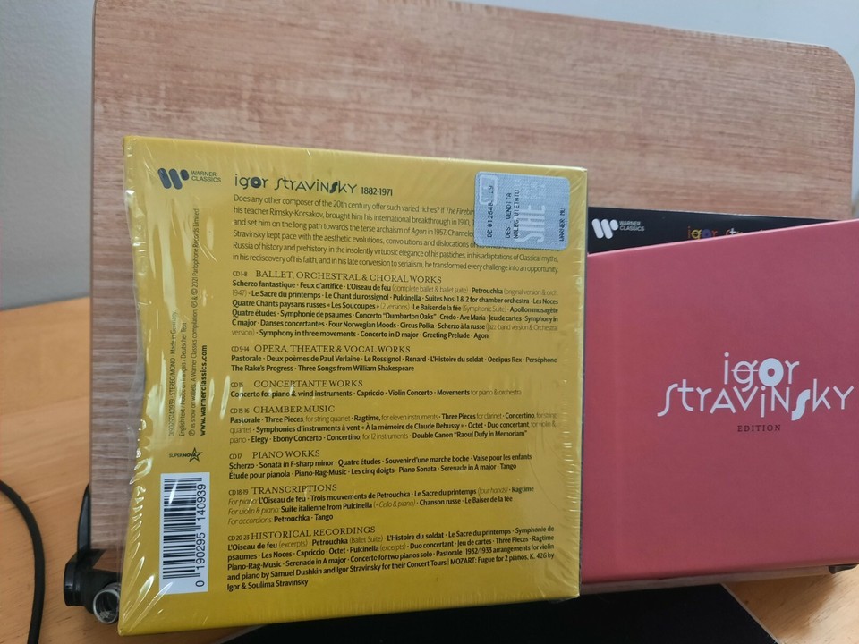 Igor Stravinsky Edition, Warner Music 23 CD box set great performances ...