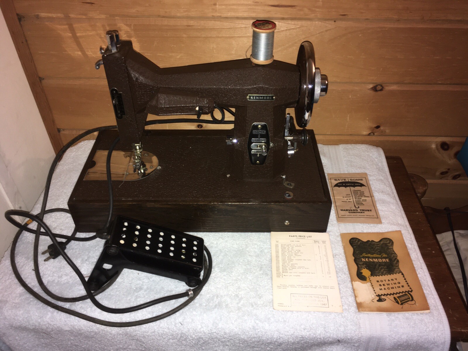 Showpiece Vintage Kenmore Rotary Sewing Machine Model 117.812 w/case ...