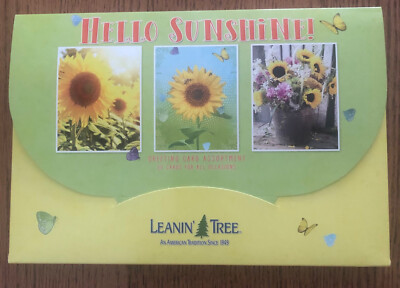 20 Leanin Tree Greeting Box Cards Set HELLO SUNSHINE, Flowers, ALL ...