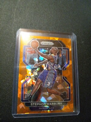 2021-22 Panini Prizm Stephon Marbury ORANGE CRACKED ICE Phoenix Suns ...