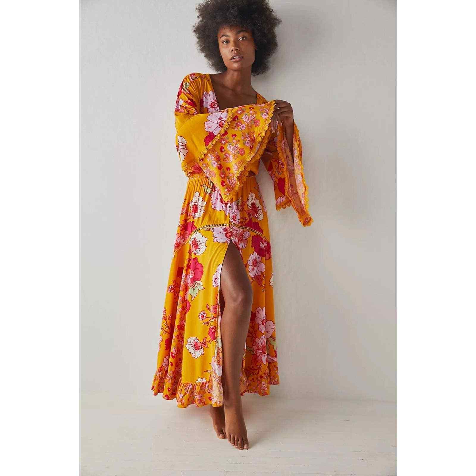 Free People Intimately Penny Printed Maxi Bodysuit XS NWT | eBay