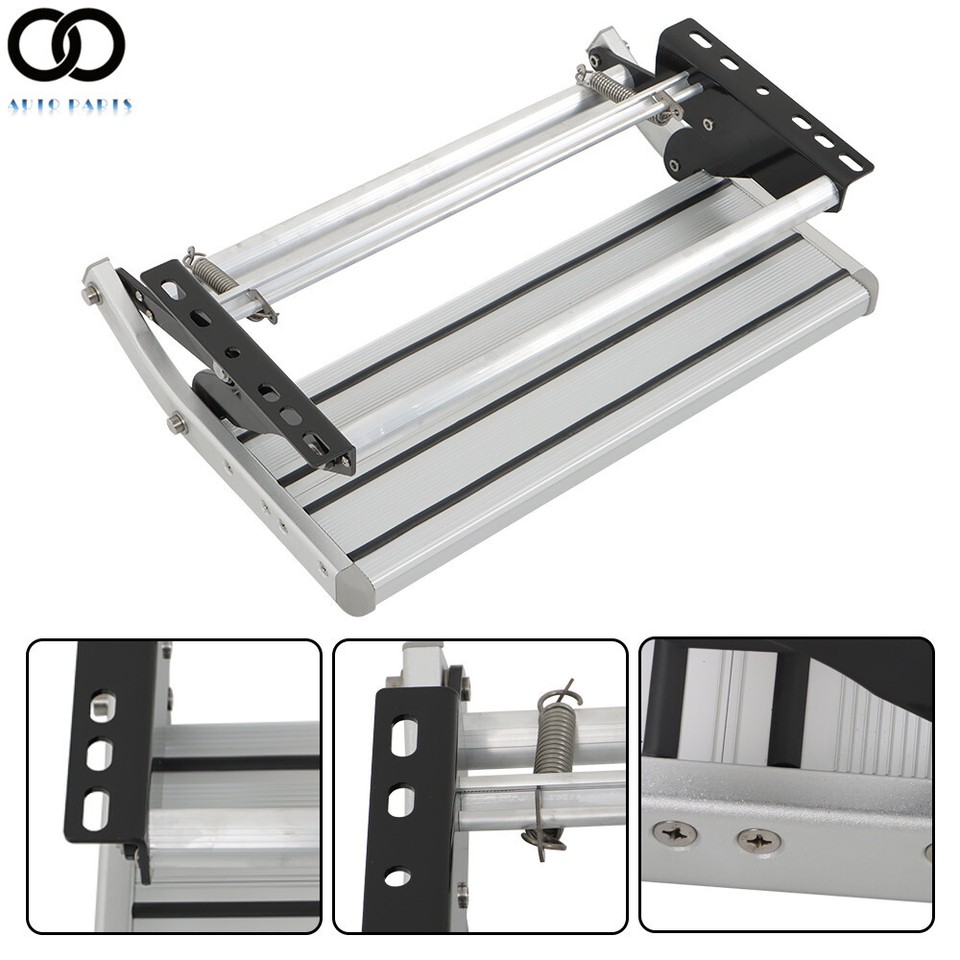 RV Camper Platform Steps Stair Anti-Slip Manual Pull Out Retractable ...
