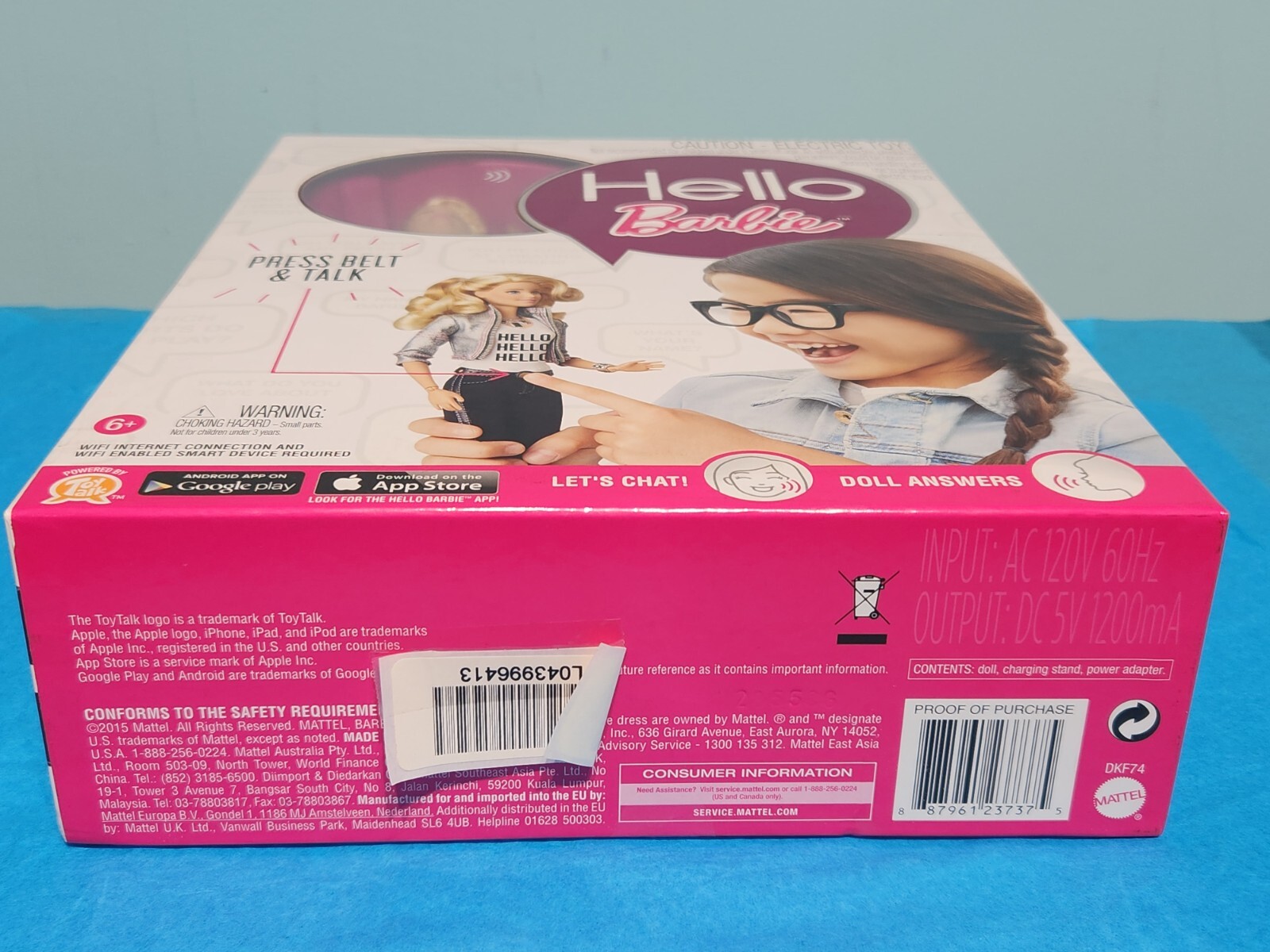 Hello Barbie Doll Blonde Interactive Talking Speech Recognition Mattel ...
