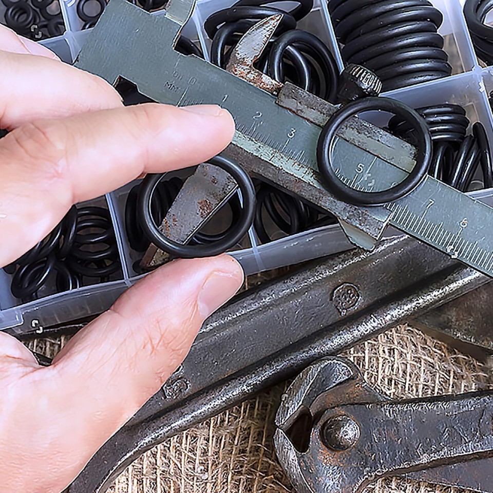 KEZE 400 Pcs Hydraulic O-Ring Flat Face Fittings 9 Size Buna-N 70A O ...