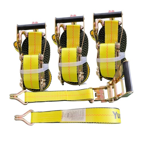 Ratchet Straps Heavy Duty (4PK) 2" x 30' x 10000 lbs J Hook Tie Down ...