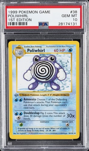 1999 POKEMON BASE SET 1ST EDITION #38 POLIWHIRL PSA 10 | eBay