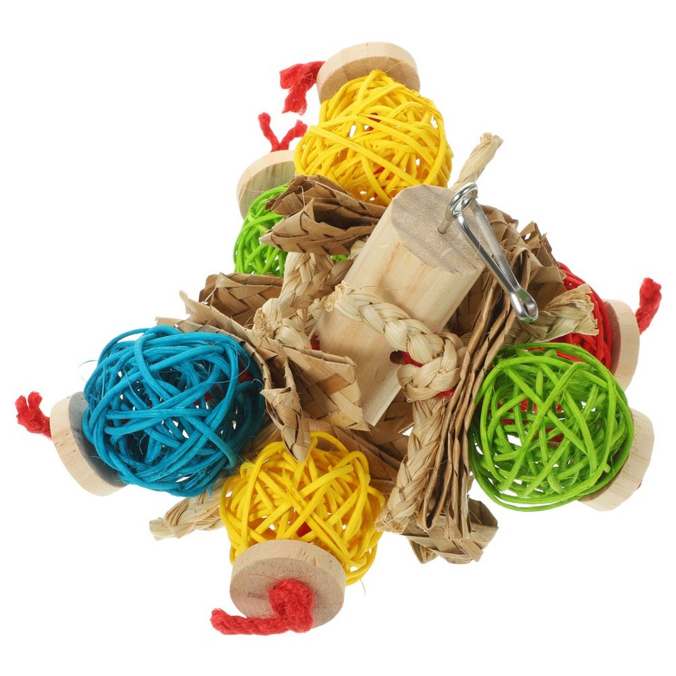 Bird Parakeet Perch Bird Swing Cage Toy Parrot Chewing Toy Bird Perch ...