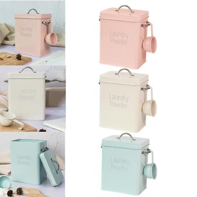 Laundry Detergent Storage Container Washing Powder Storage Tin Canister ...