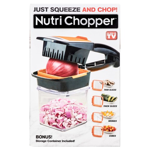 Nutri Chopper Vegetable Slicer Chops Cubes and Wedges Multi-purpose ...