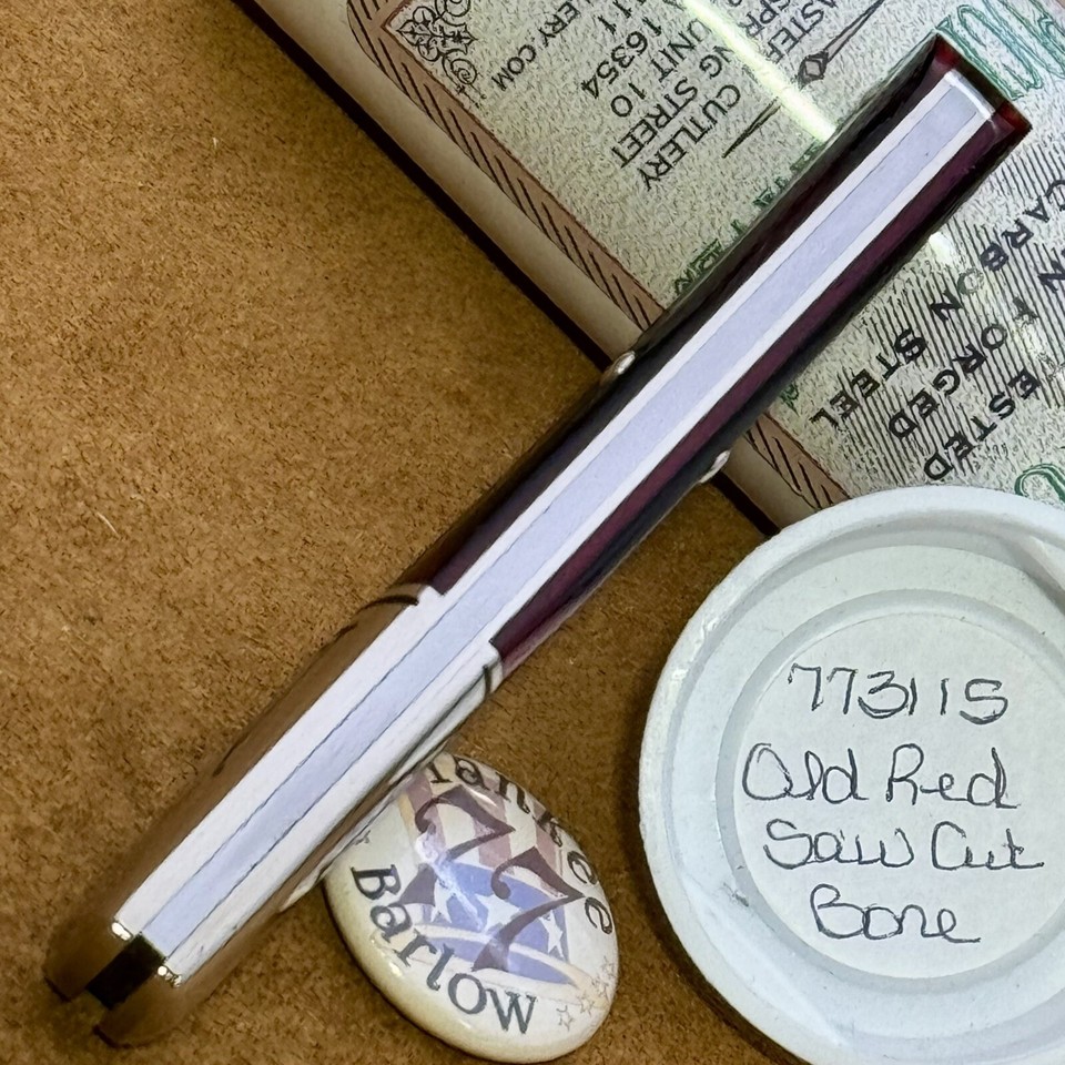 GEC GREAT EASTERN CUTLERY NORTHFIELD 77 RED SAW CUT BONE SHEEPSFOOT ...