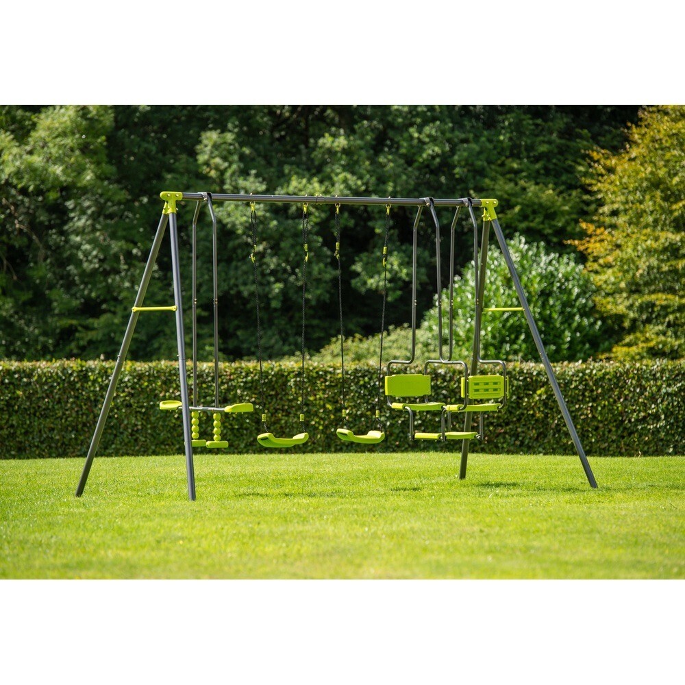 Swing Set With Glider Metal 4 Seat Units Adjustable Durable Gift Ideas ...