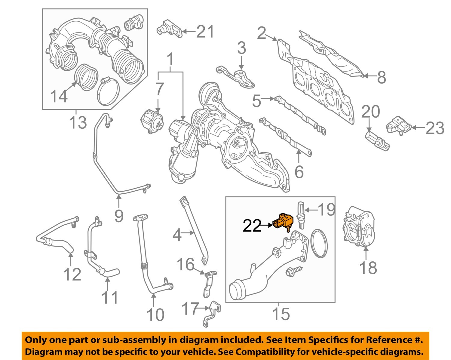 MERCEDES OEM 15-18 GLA250-MAP Manifold Absolute Pressure Sensor ...