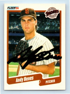 1990 Fleer #151 Andy Benes Signed Auto Autographed Baseball Card | eBay