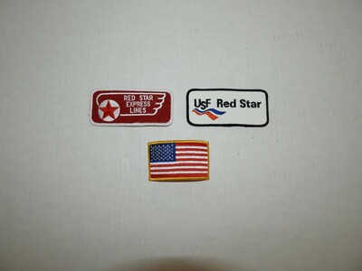 * LOT OF 3 * Red Star Express Lines, USF Red Star, American Flag ...