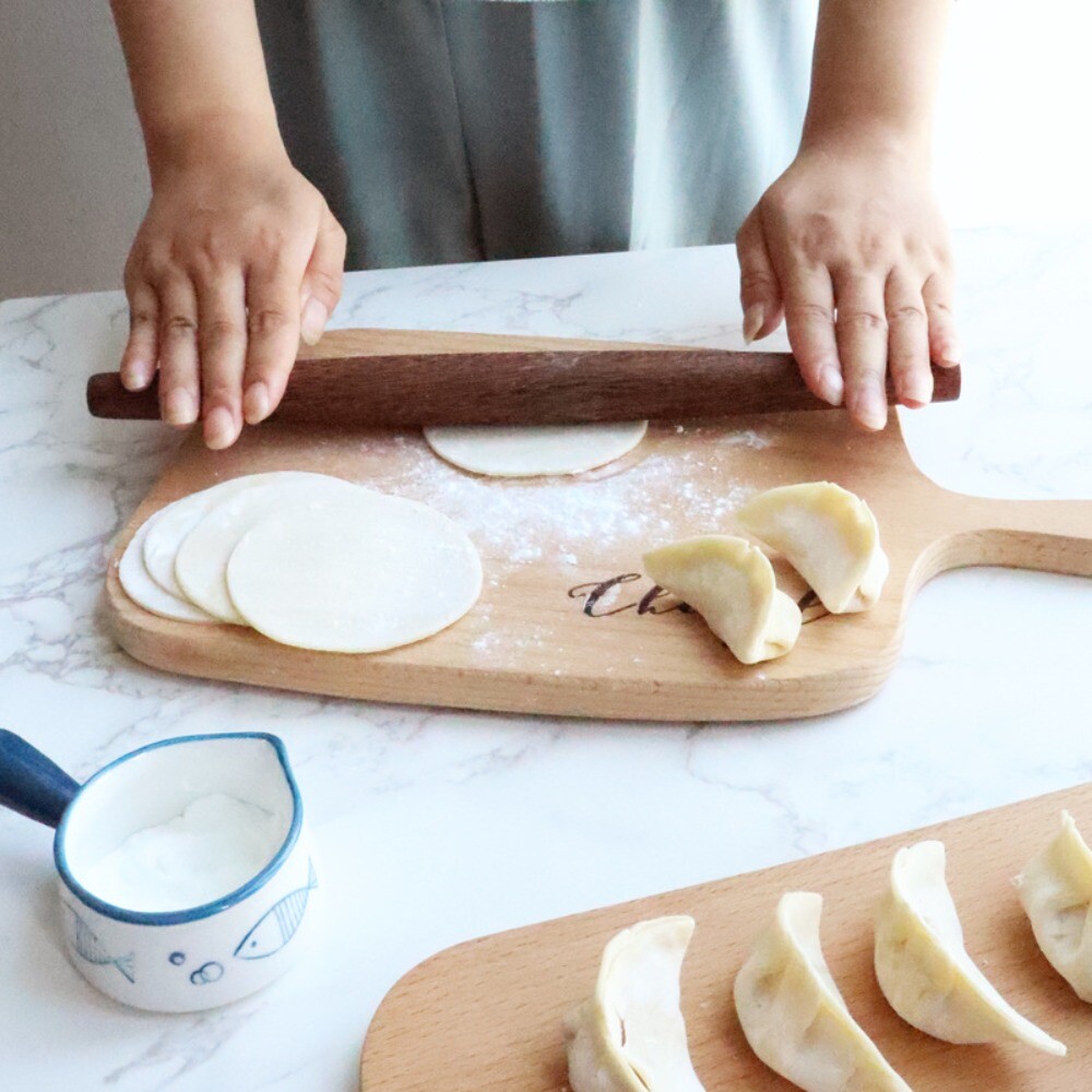 Smooth Surface Solid Wood Rolling Pin Non-Stick Baking Tools Pastry | eBay