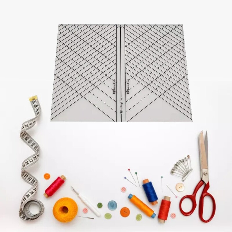 Transparent Sew Straight Stencil Ruler Sewing Accurate for Quilting ...