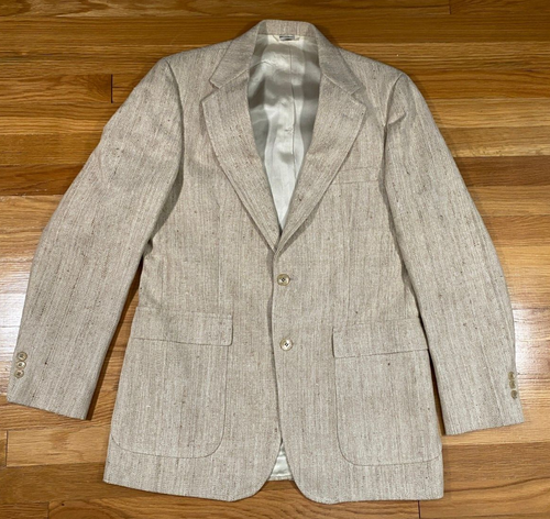 Botany 500 Vintage Sport Coat Blazer Mens 38R Beige | eBay