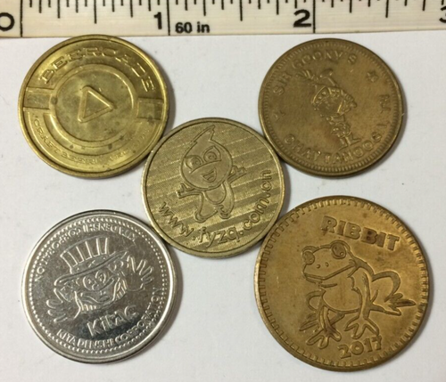 #2454-LOT OF (5) TOKENS * KITA DENSHI CORPORATION * SIR GOONY'S ...