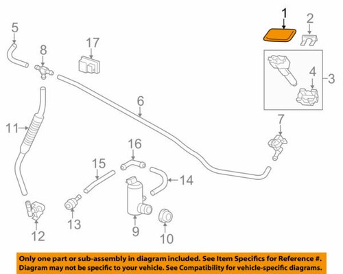 85044-60170-A0 Toyota Nozzle sub-assy, type1 h/lamp washer, rh ...