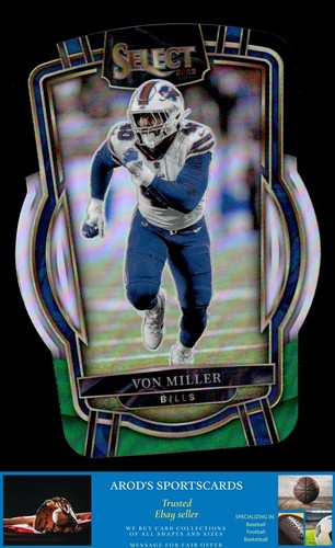 2022 Panini Select *Von Miller **Card #290** BLACK & GREEN PRIZM Die ...
