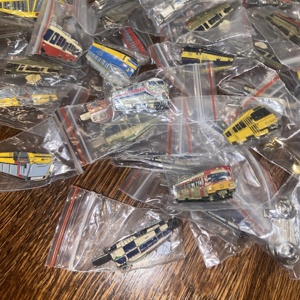 50 Pin Tie Bar Lot Fire Engine Bus Tram Trolley 2 Stud & Lapel Slide ...