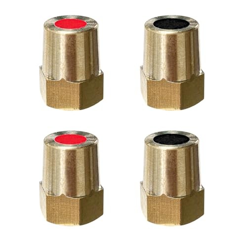 4 PCS Battery Terminal Post Adapter Stud Extender, 3/8" 3/8"Brass ...