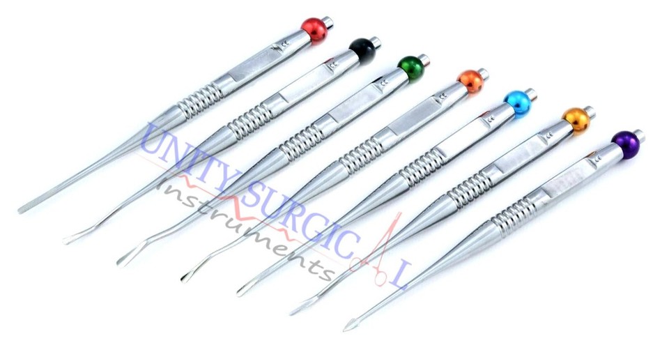 Set of 7 Luxating Elevators PDL Precise Tips Dental Surgical Veterinary | eBay