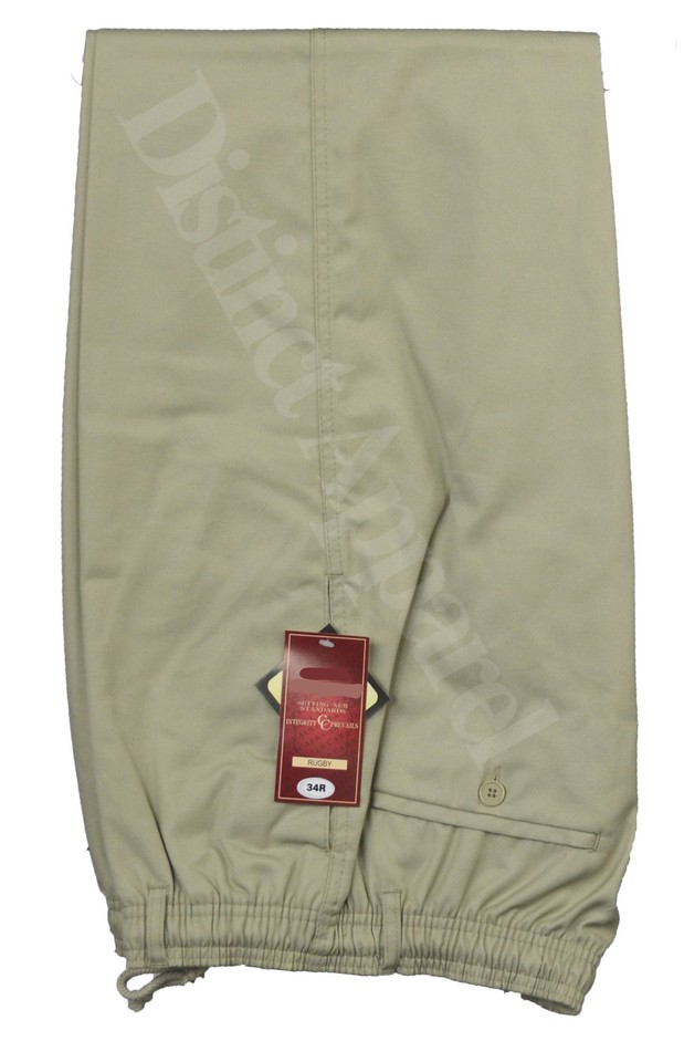 Mens Carabou Elasticated Waist Smart Casual Rugby Trousers W32-48 L27 ...