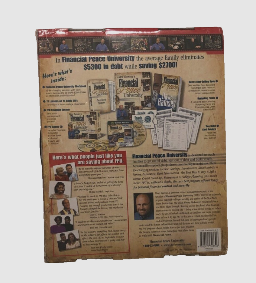 Dave Ramsey's Financial Peace University Kit Edition 2006 Money New ...