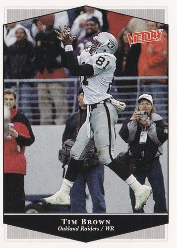 1999 Upper Deck Victory Tim Brown Football Trading Card Oakland Raiders ...