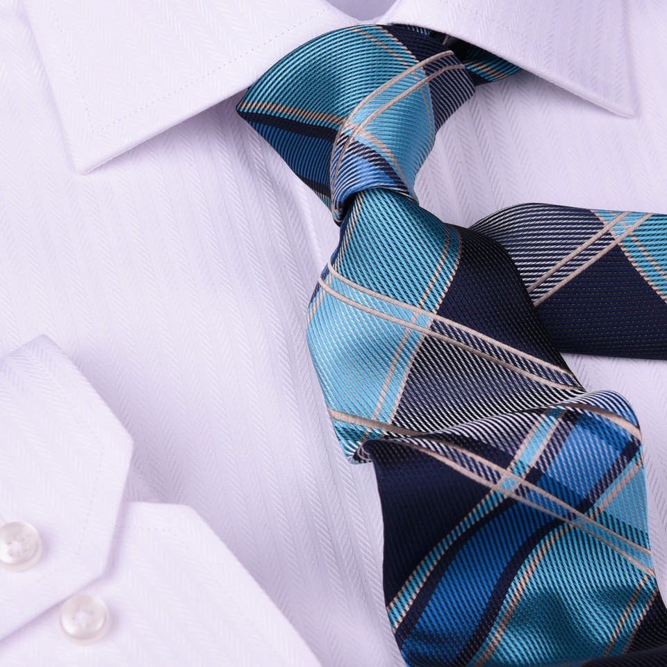 Blue&Black UK Stylish 3" Necktie Business Formal Elegance For Smart Men ...