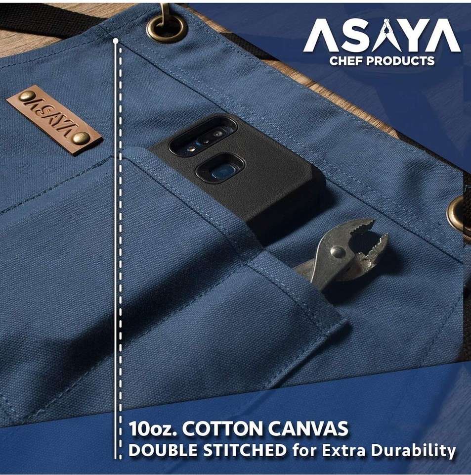Asaya Chef BBQ and Work Apron with Bottle Opener and Hand Towel ...