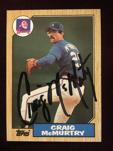 1987 Topps #461 Braves Craig McMurtry Autographed Signed Baseball Card ...