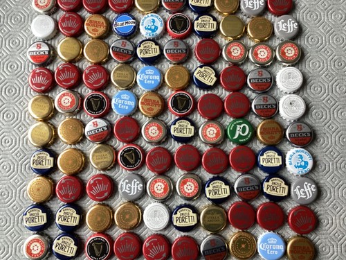 100 beer bottle tops crown caps . Guaranteed All perfect . FREEPOST ...