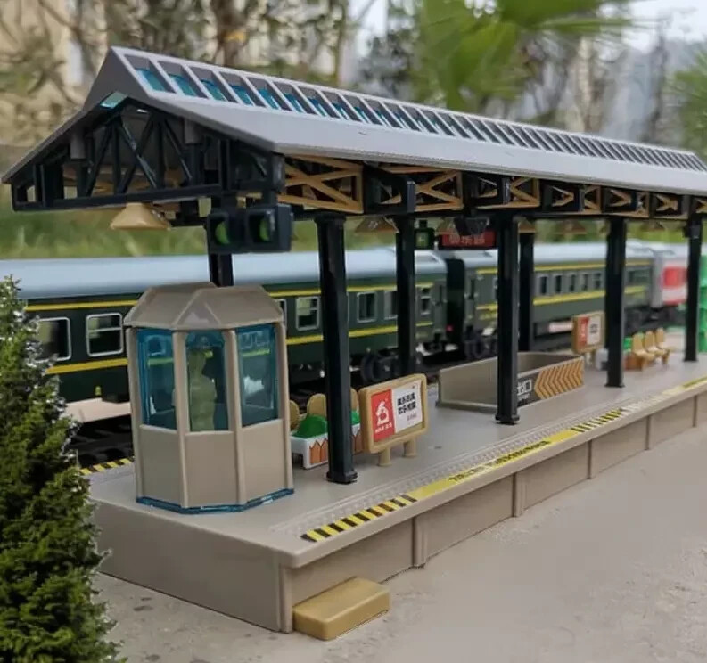 Toy Model Train Station Building Kit | eBay UK