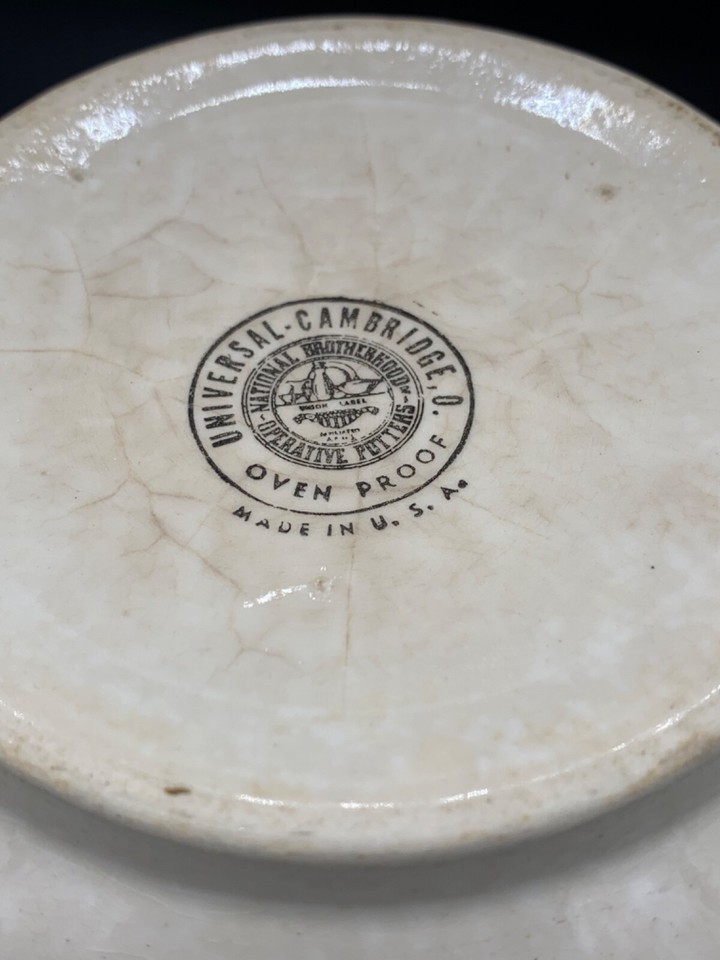 Vintage Universal Potteries Cambridge Iris Pattern Mixing Bowl 7 1/4 ...