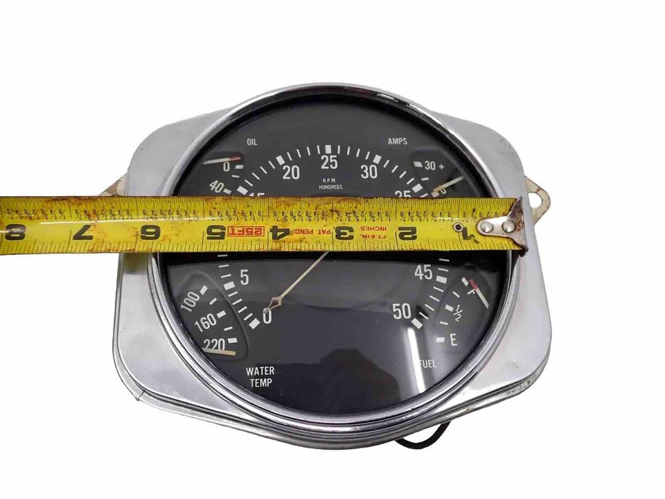 Vintage Stewart Warner Gauge Instrument Panel w/ Tach Marine Hot Rod ...