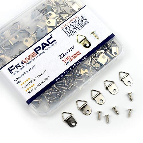 Small Triangle Picture Hangers with Screws [100 Pcs] - (AKA 100 Pack ...