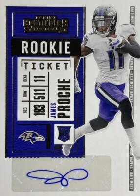 2020 Contenders AUTO Autograph RC #211 JAMES PROCHE ravens NFL | eBay